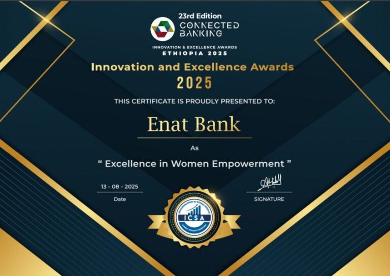 Enat Bank Wins Women Empowerment Award as It Expands Growth Strategy ...